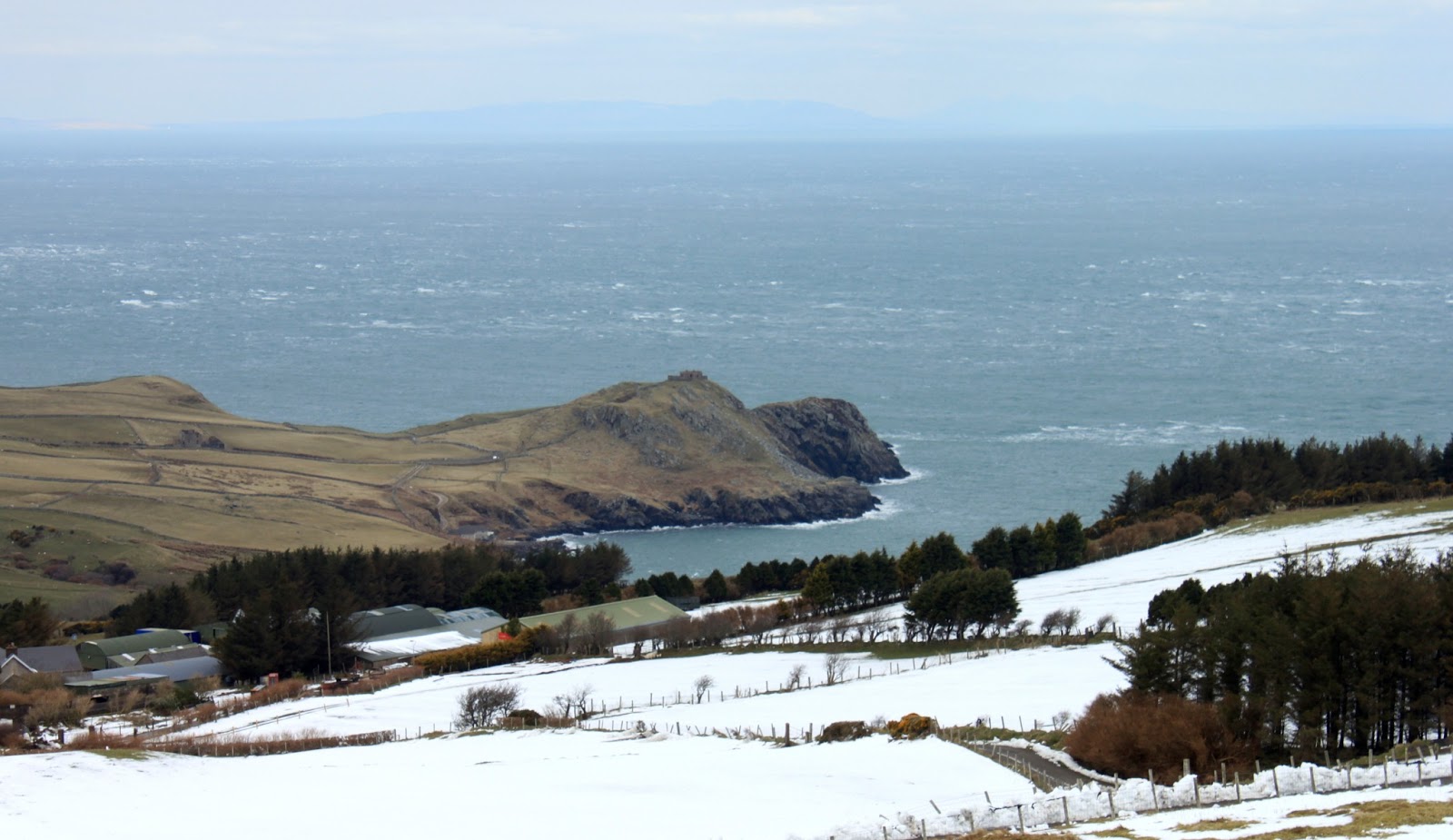 A Photo-drive to Murlough Bay with snow and sheep!